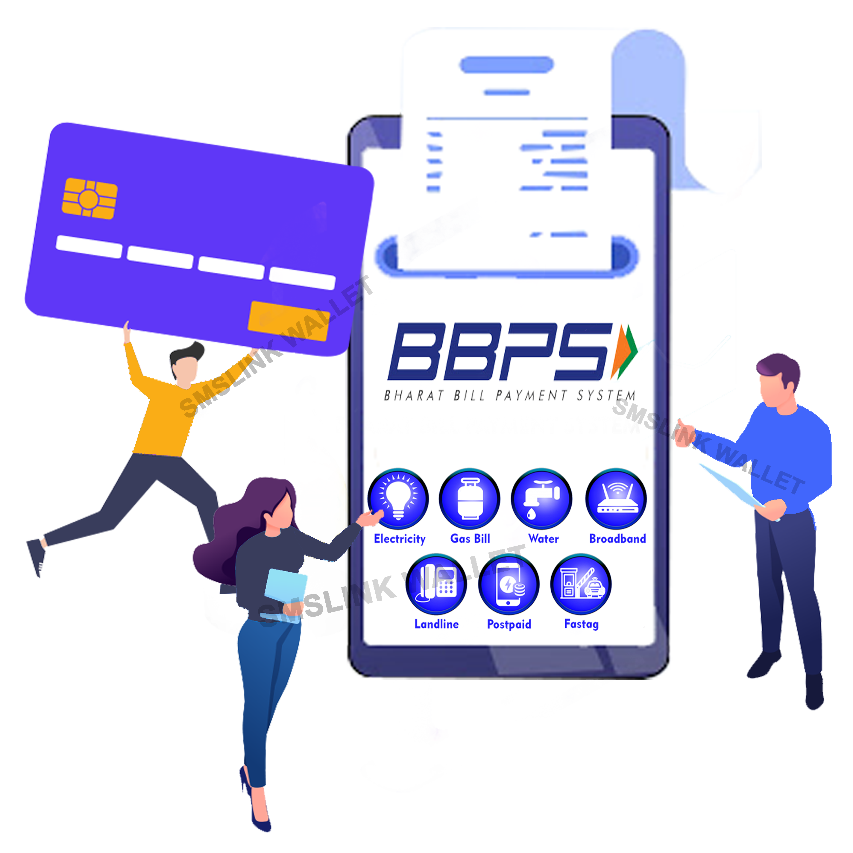 SMS Link Wallet India No 1 Best Multi Recharge Company One Sim All ...